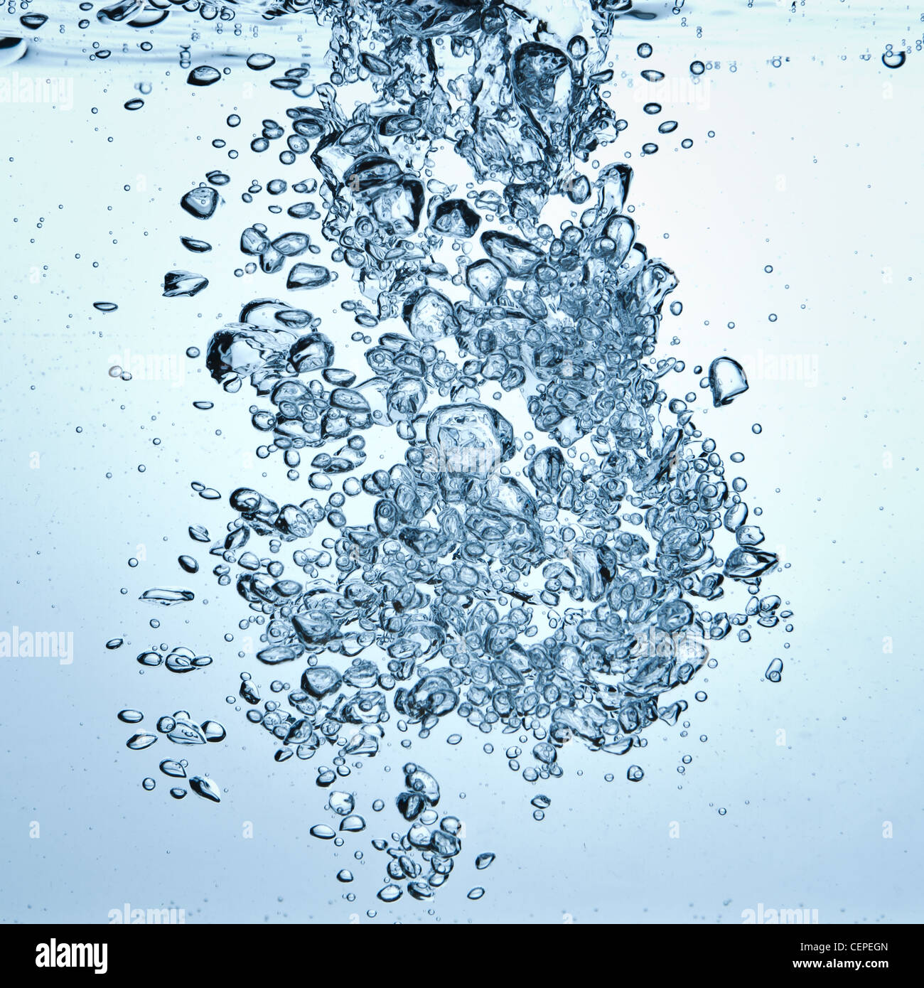 closeup of bubbles in water isolated on white background Stock Photo ...