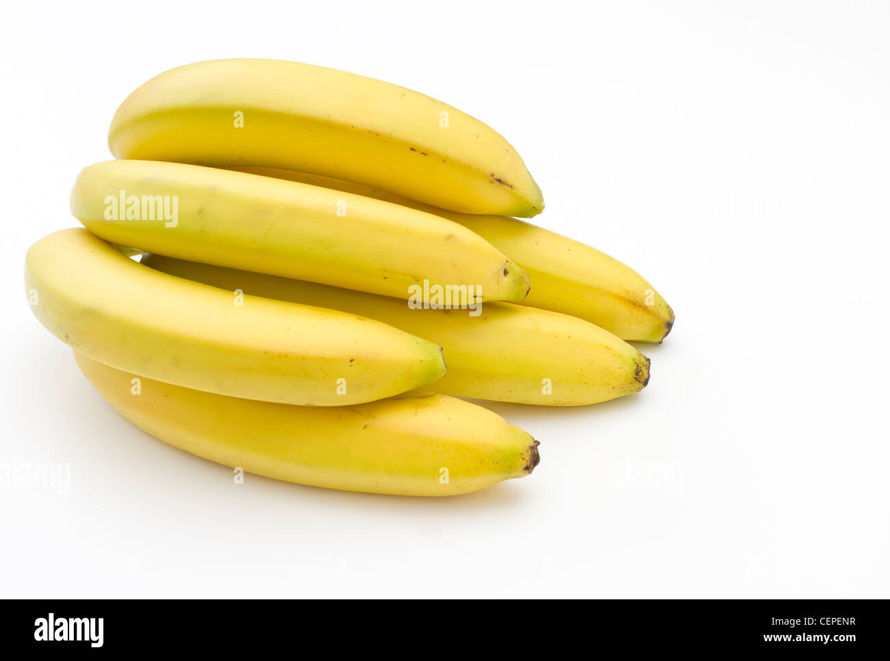 Bunch of fresh ripe bananas on white background Stock Photo - Alamy
