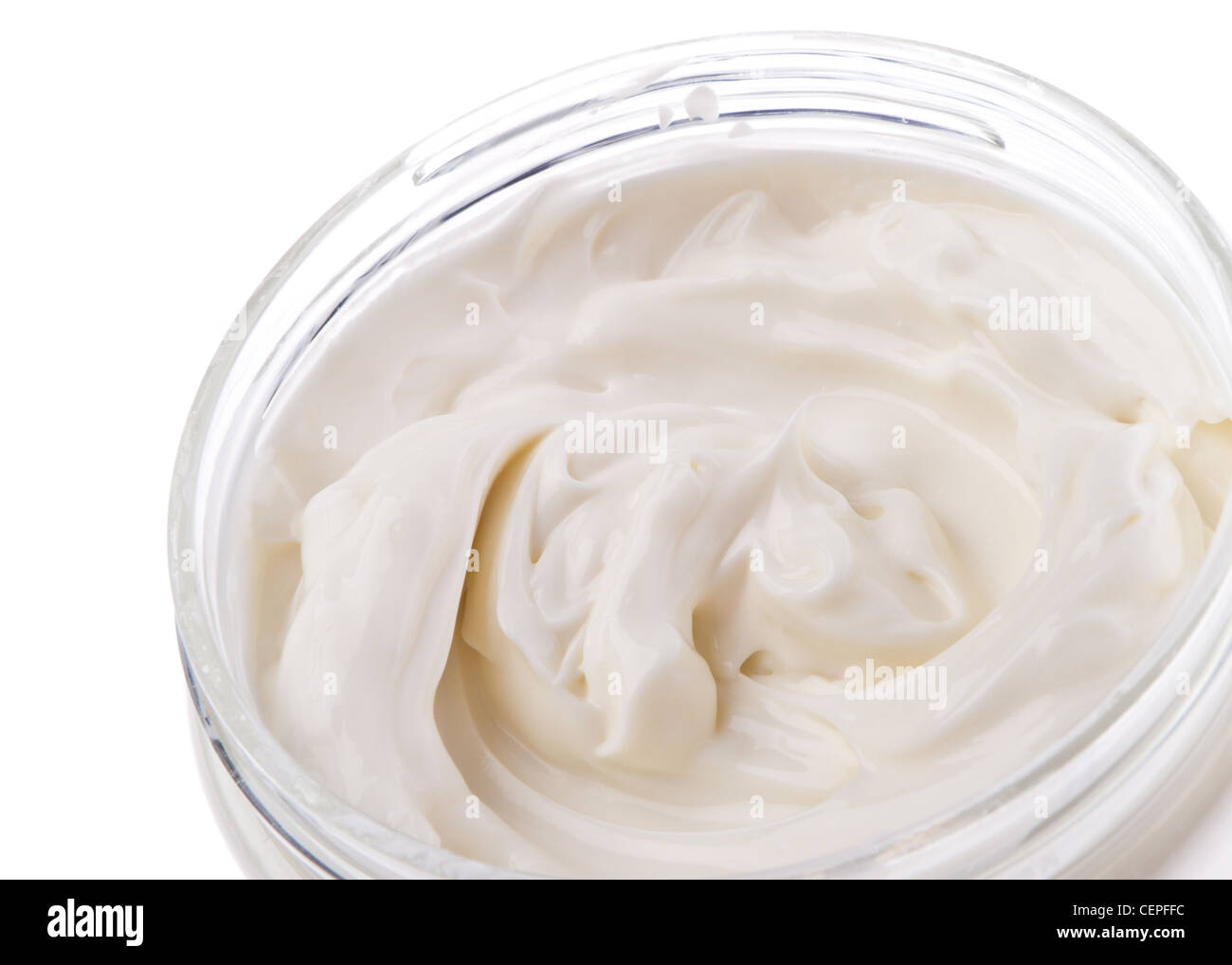cosmetic cream in container isolated on white background Stock Photo ...