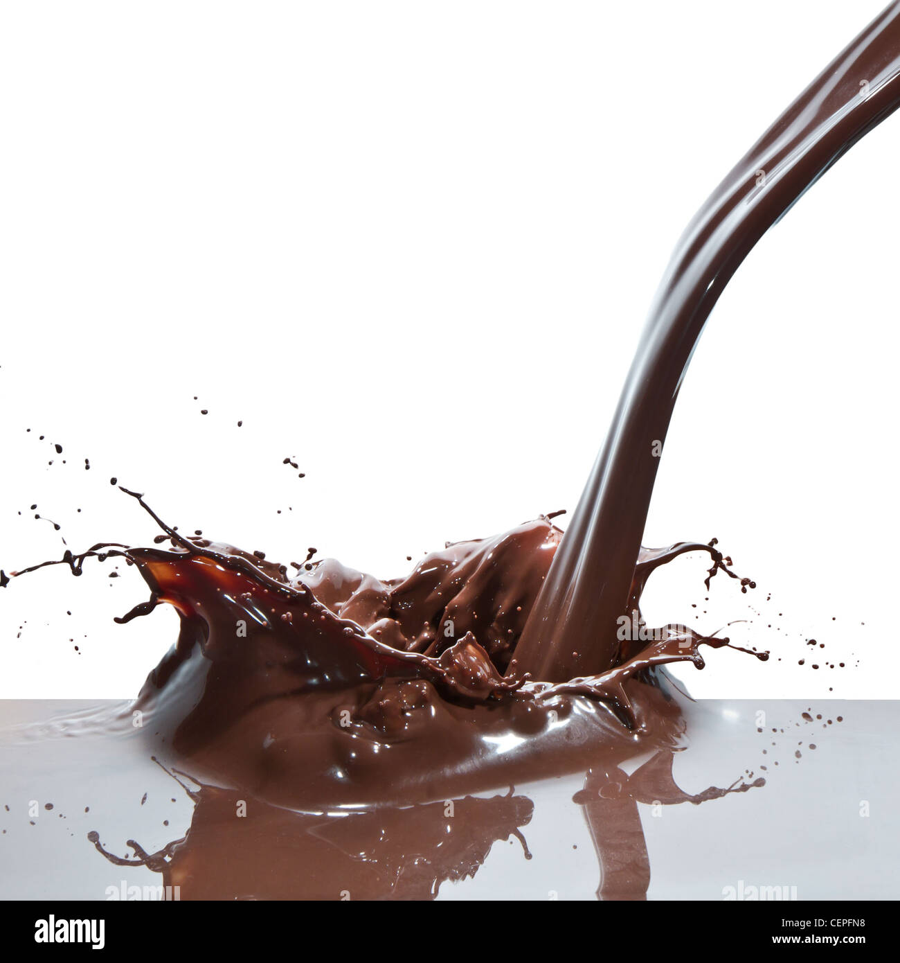 splash of chocolate isolated on white background Stock Photo - Alamy