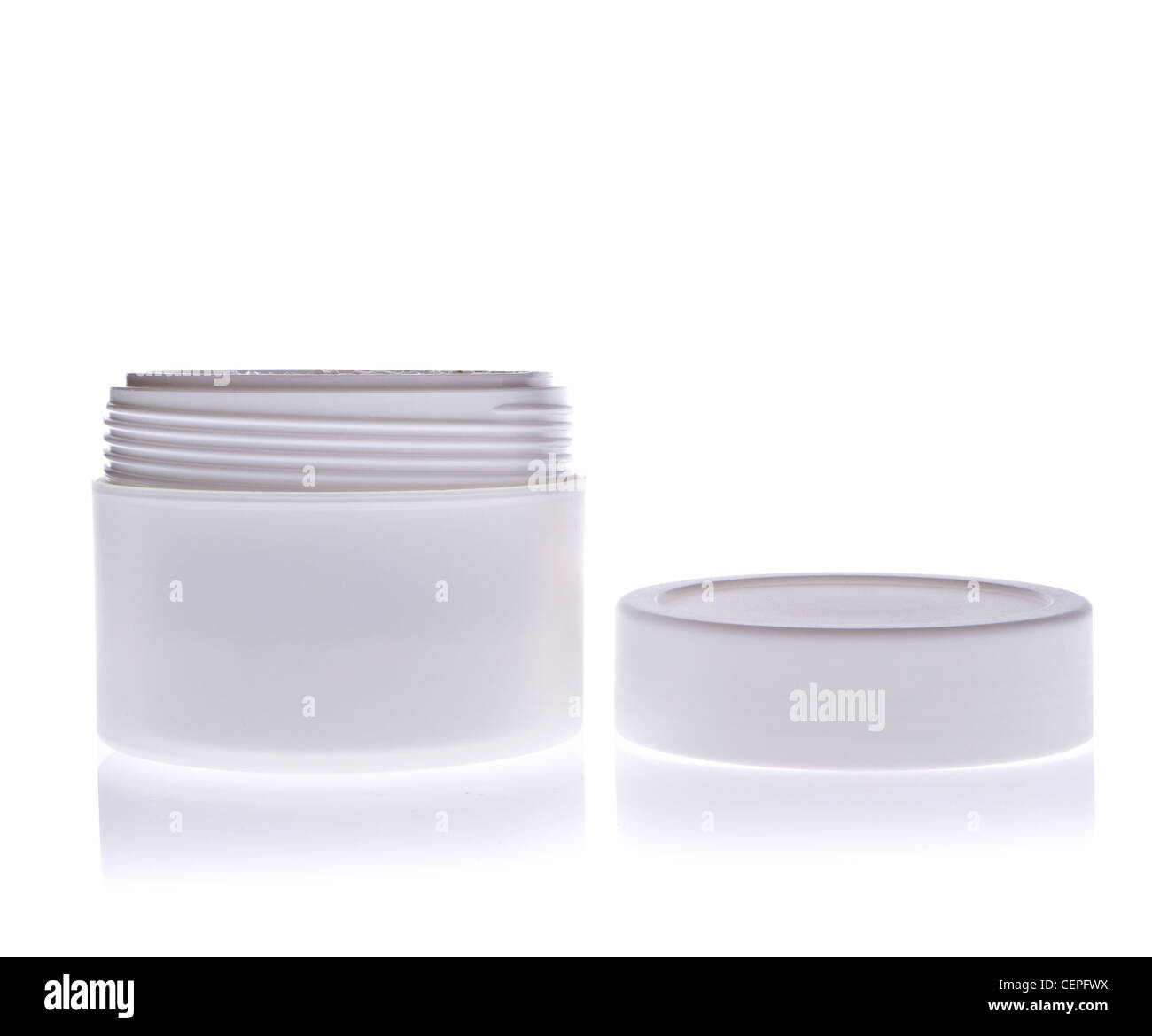 cosmetic cream in container isolated on white background Stock Photo ...