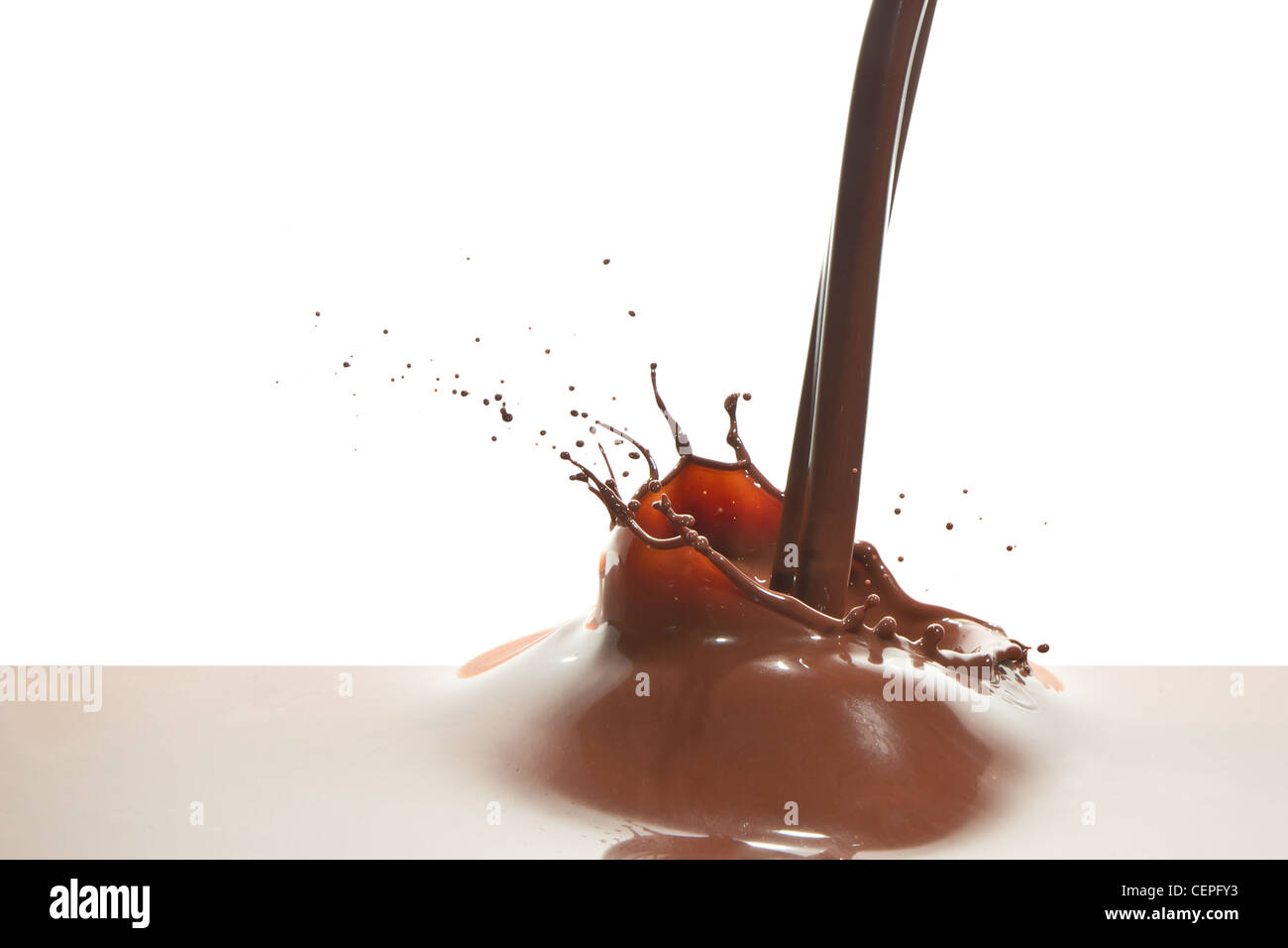 splash of chocolate isolated on white background Stock Photo - Alamy