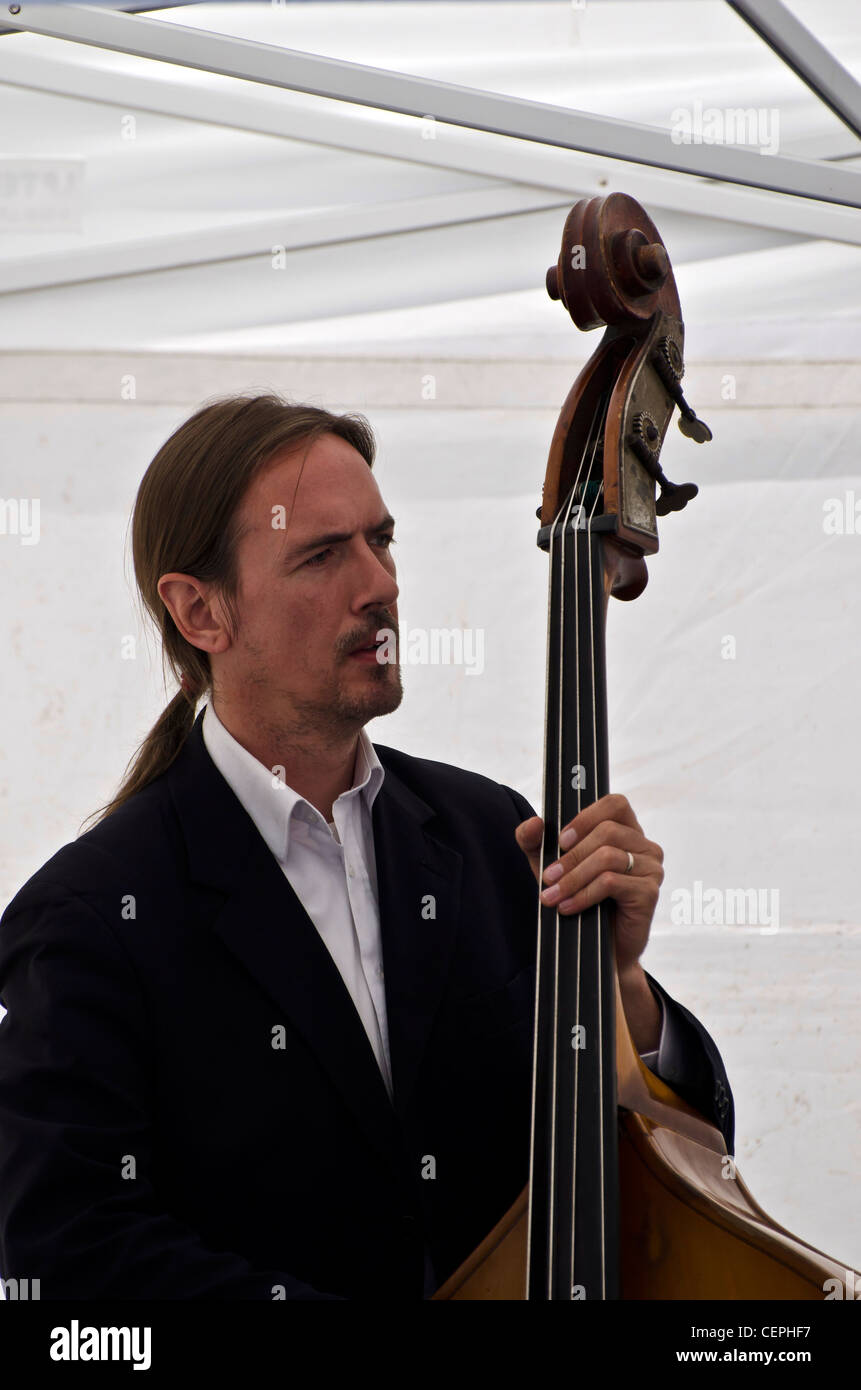 Ed Kelly playing with the Lorna Reid Quartet at the opening of the ...