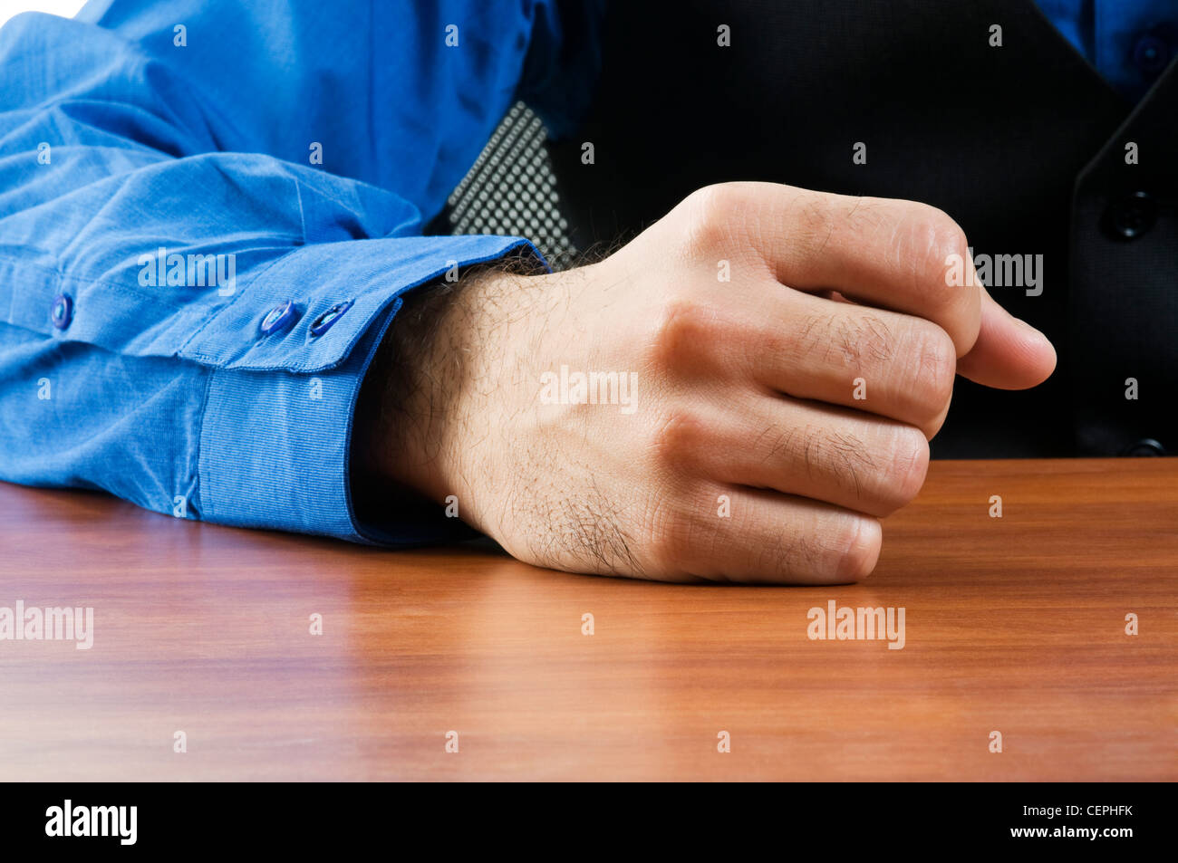 man sitting at his desk Stock Photo - Alamy