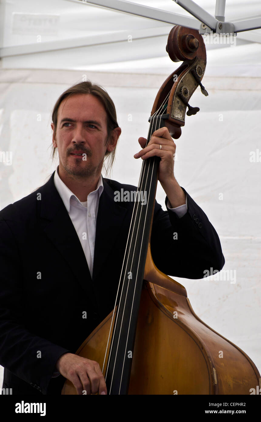 Ed Kelly playing with the Lorna Reid Quartet at the opening of the ...