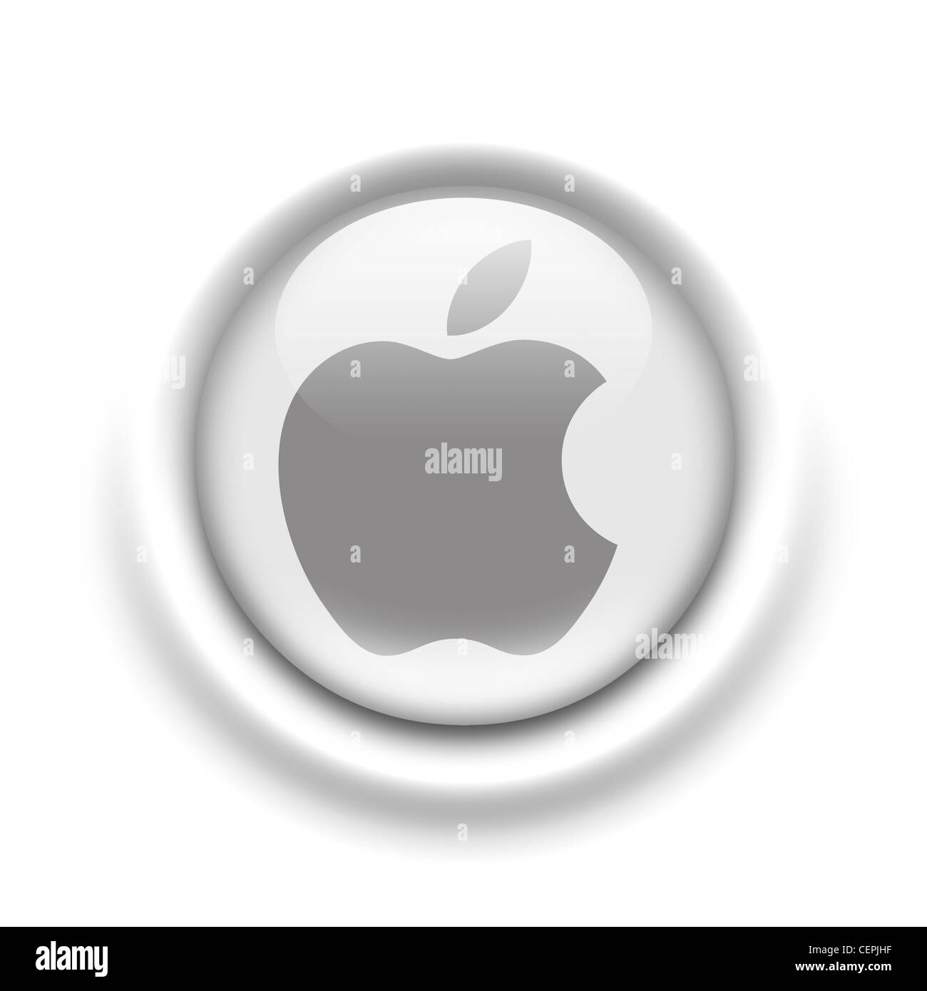 Apple logo symbol icon emblem Stock Photo - Alamy