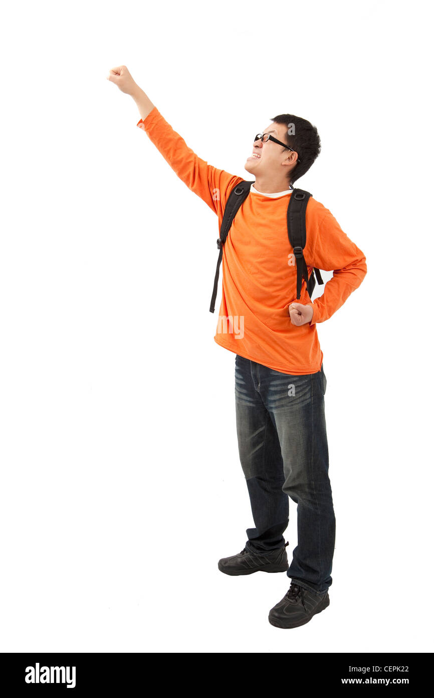 Hand raised person Cut Out Stock Images & Pictures - Alamy