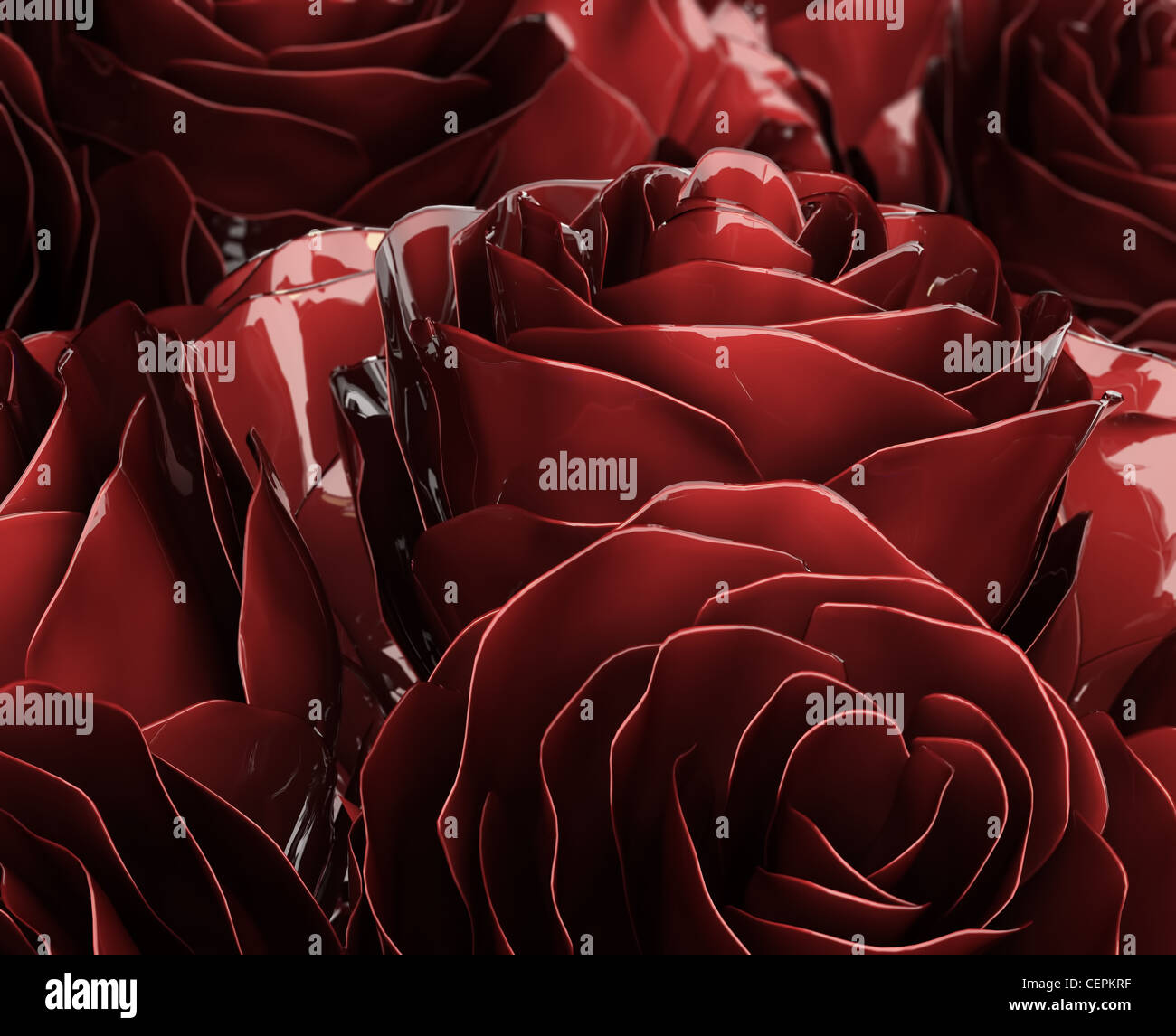 Metallic roses - close up view Stock Photo - Alamy