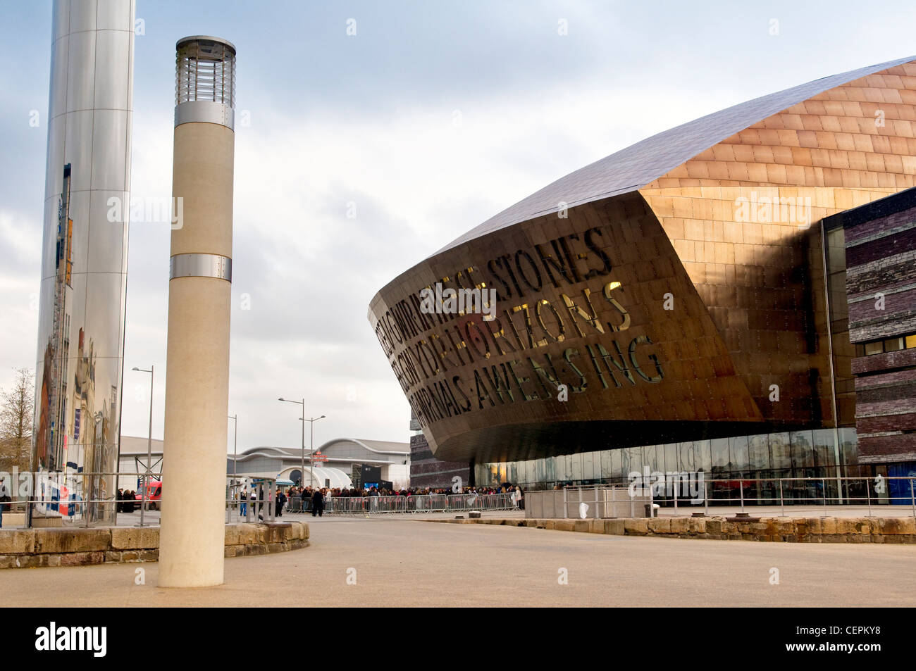 Exterior of wales millennium centre cardiff bay hi-res stock ...