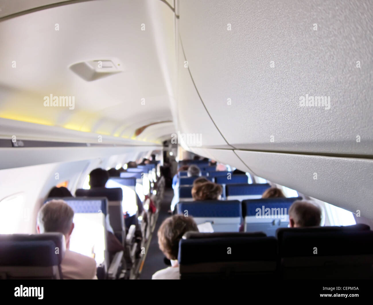 Airplane interior, kind of a background Stock Photo - Alamy