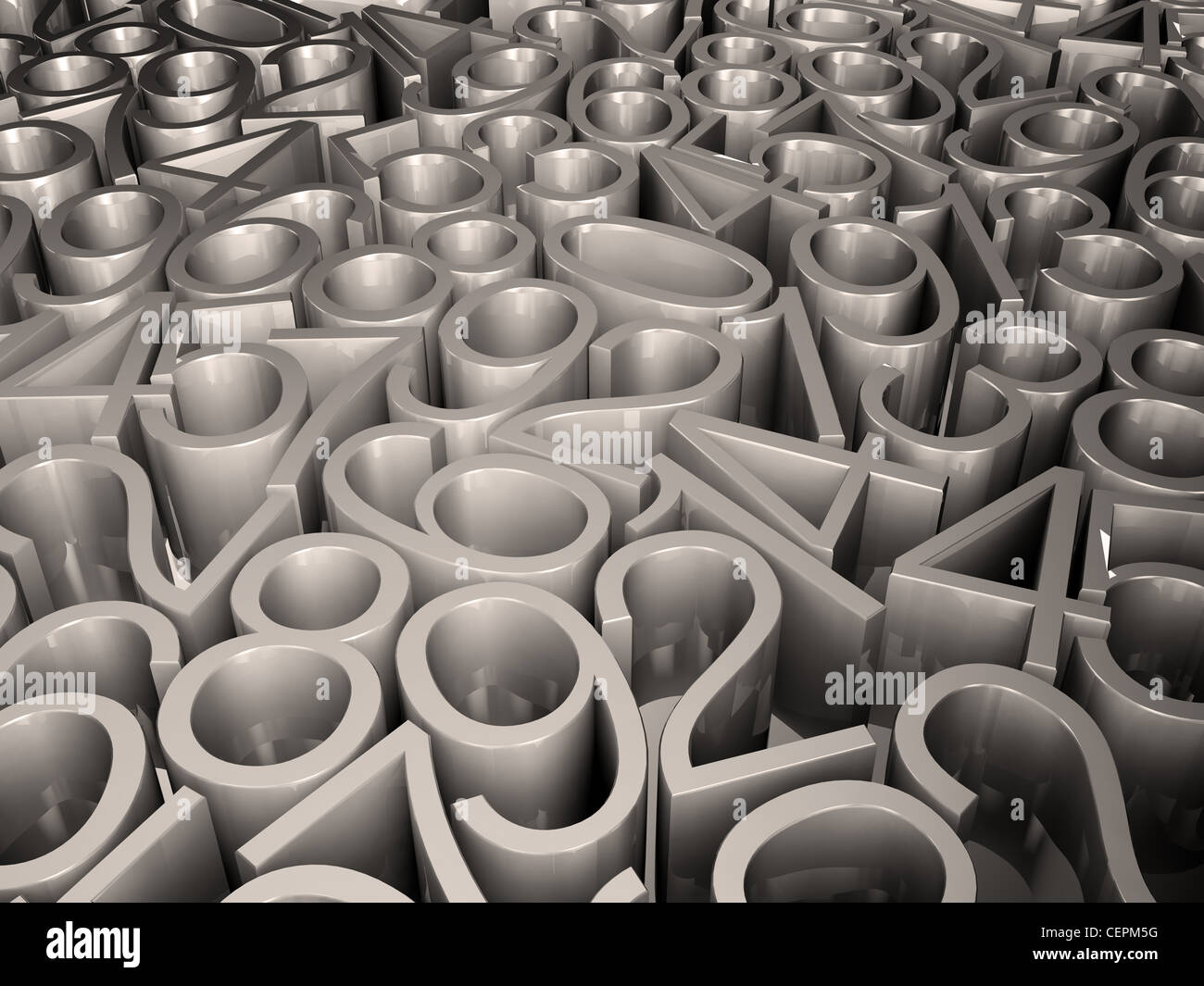 Random metallic 3d numbers background Stock Photo - Alamy