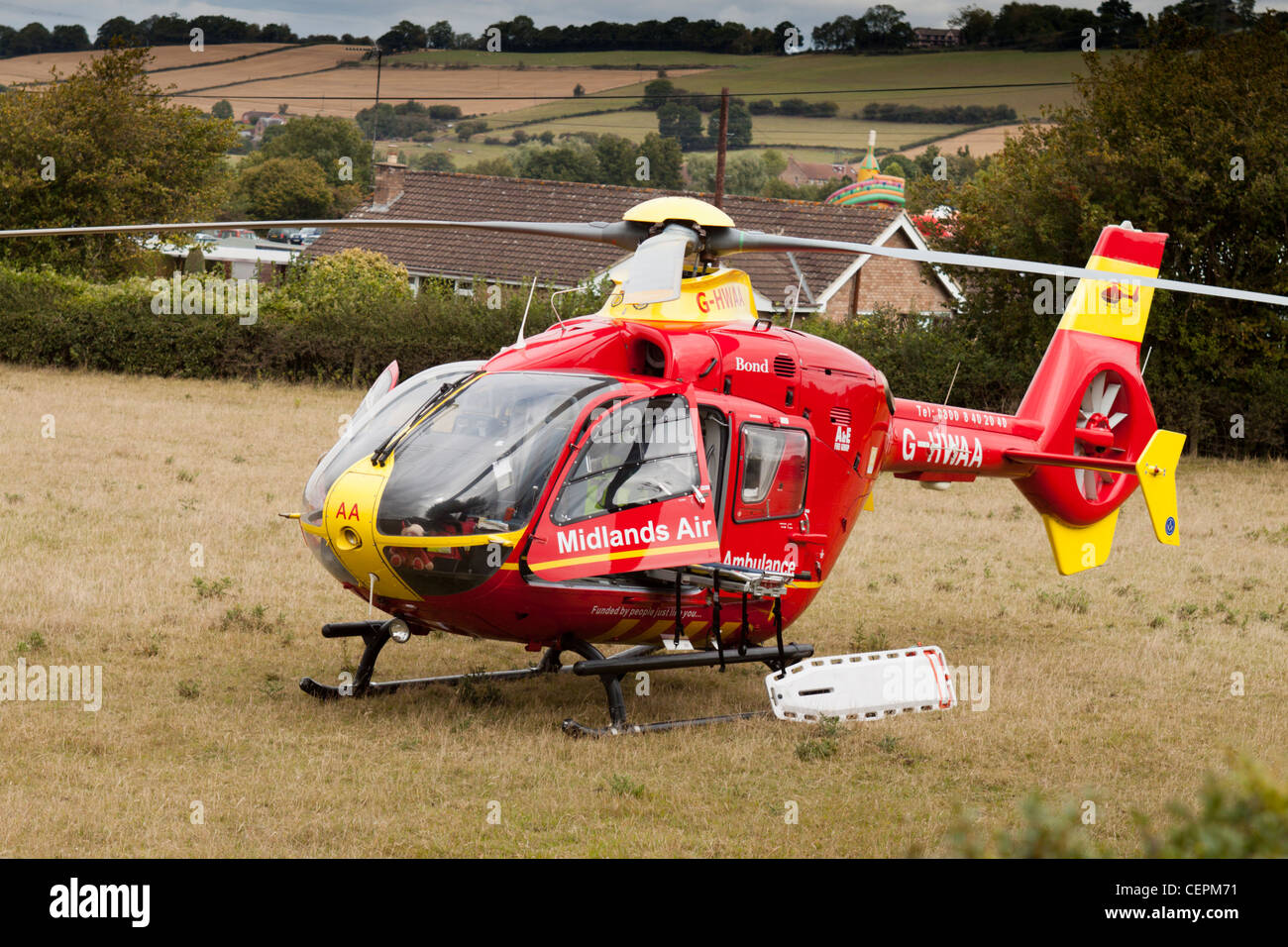 Midlands Air Ambulance Stock Photo - Alamy