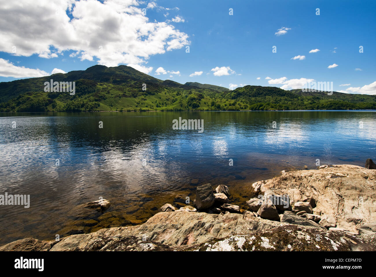 The beautiful Loch Katrine, part of the loch Lomond and Trossachs ...
