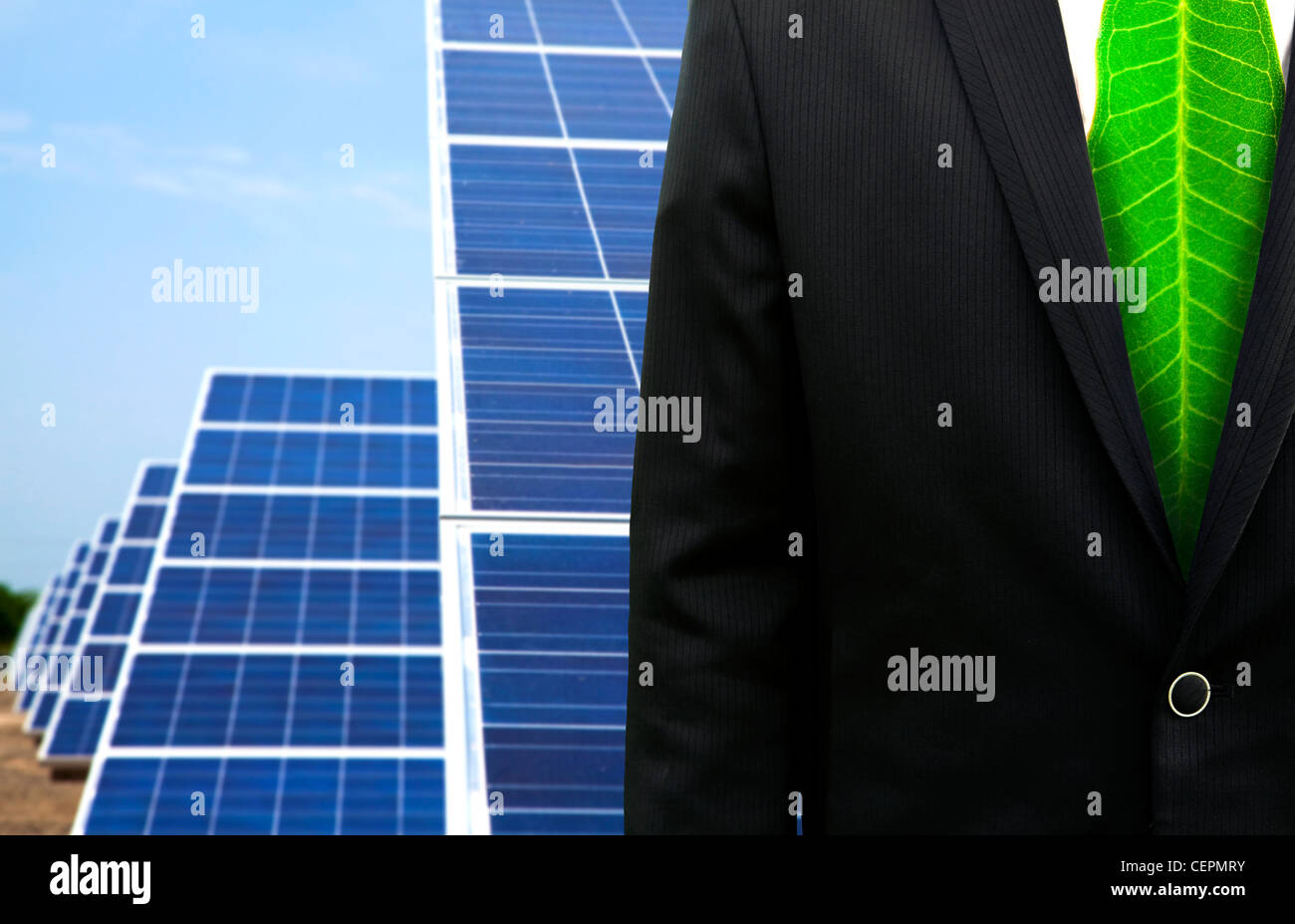 solar power and business concept Stock Photo - Alamy