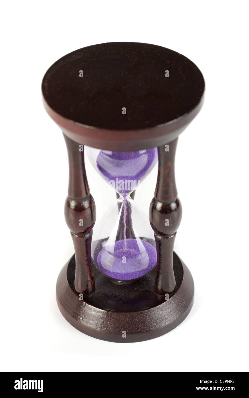 hourglass closeup isolated on a white background Stock Photo - Alamy