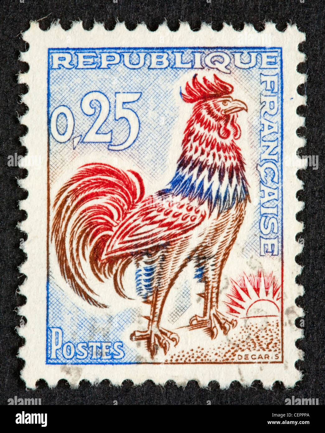 French postage stamp Stock Photo - Alamy