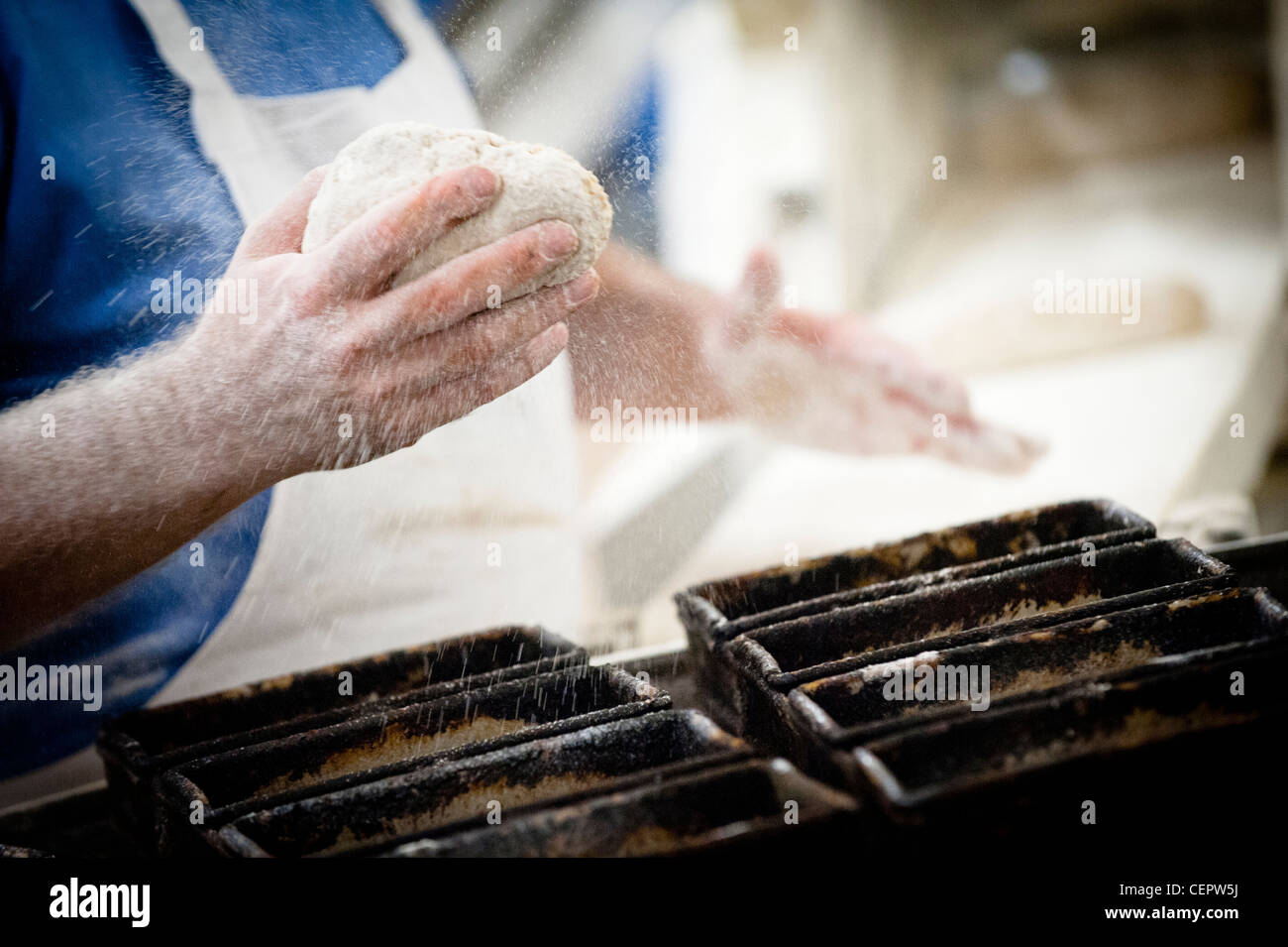 Bread being made in Bakery Stock Photo - Alamy