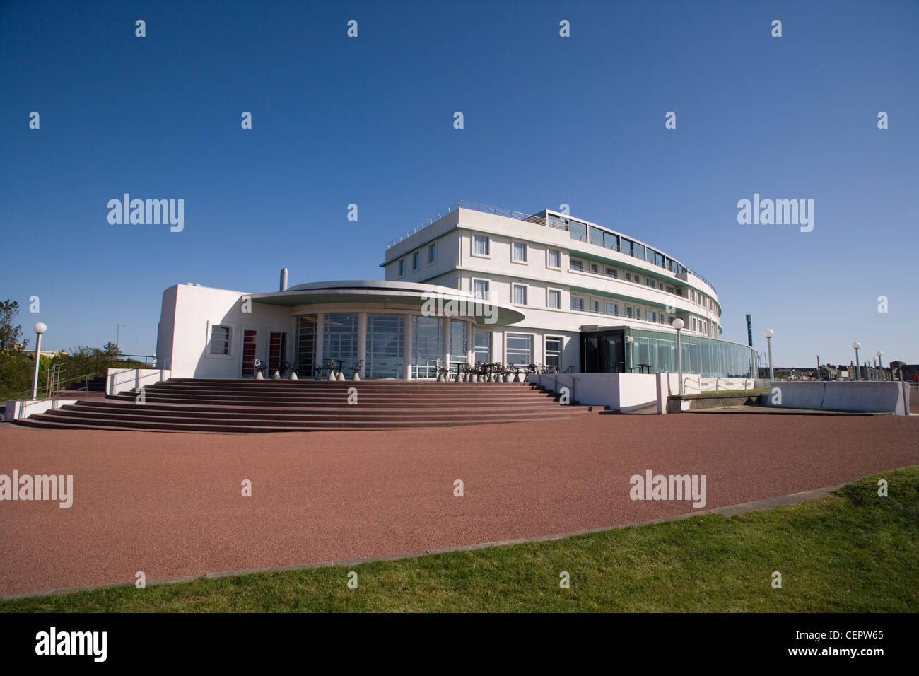 The Midland Hotel, an Art-Deco classic on the seafront in Morecambe Bay ...