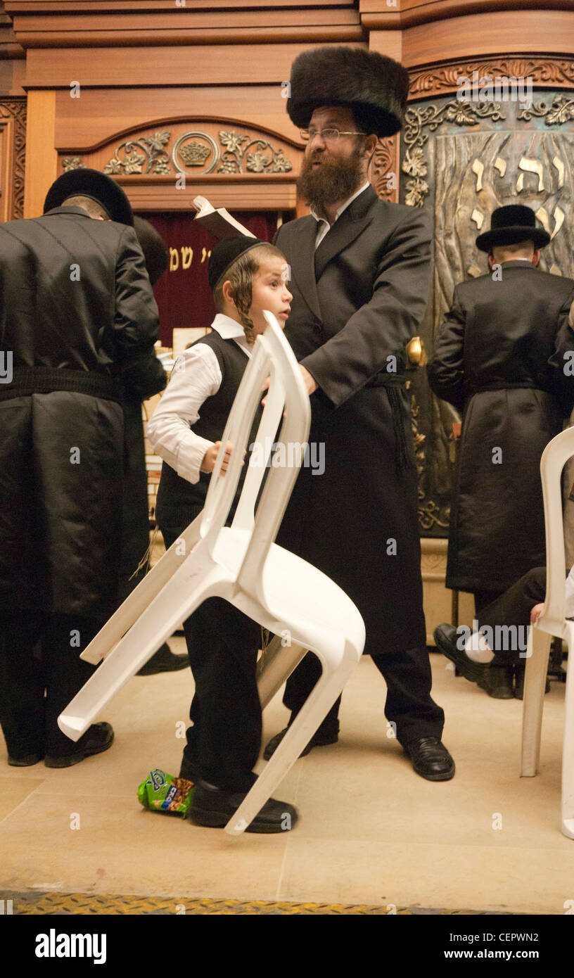 Shabbat day, The Torah ark that can house over 100 Torah scrolls, in ...