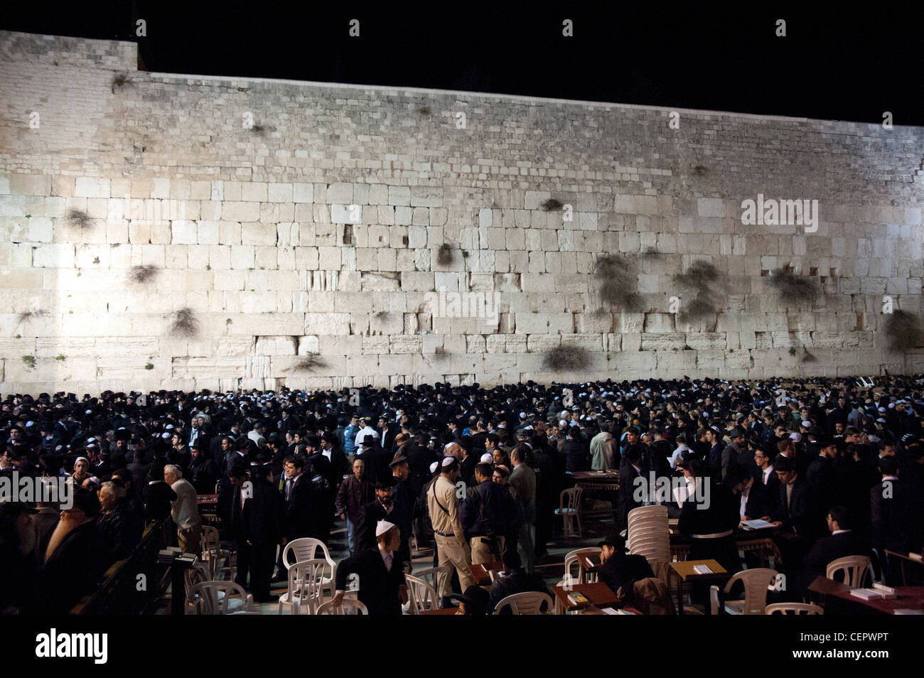 Shabbat day, Wide shot in front of the wall Stock Photo - Alamy