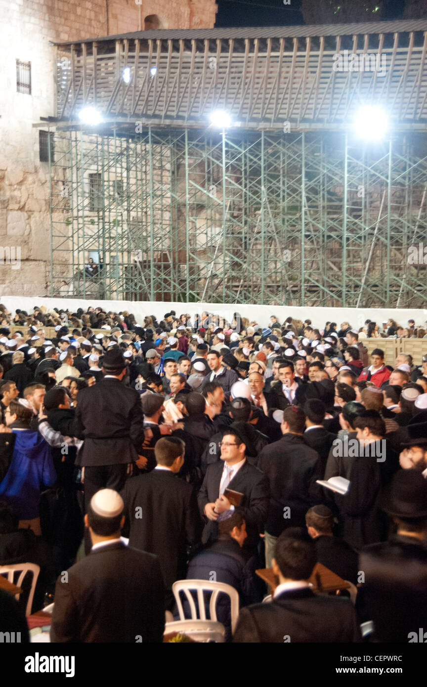 Shabbat day, Wide shot in front of the wall Stock Photo - Alamy