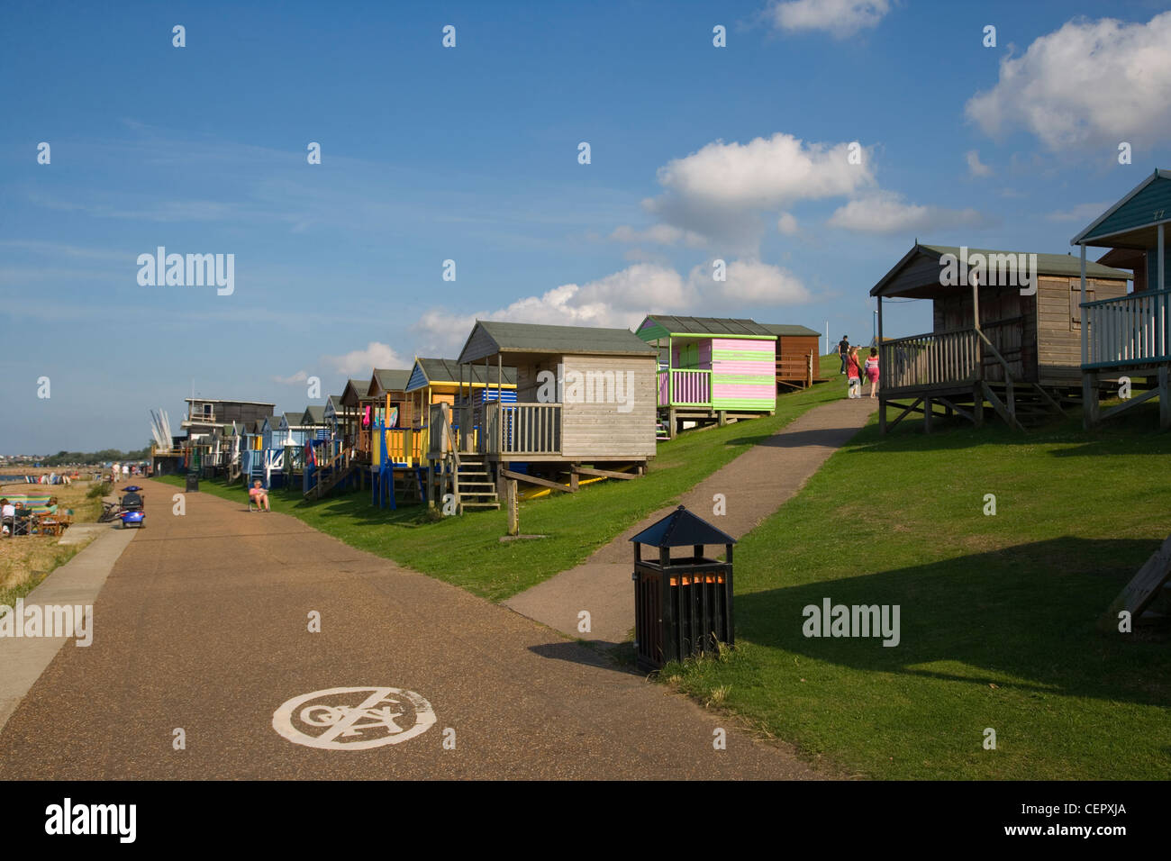 Beach huts along the seafront at Tankerton Slopes, the area where the ...