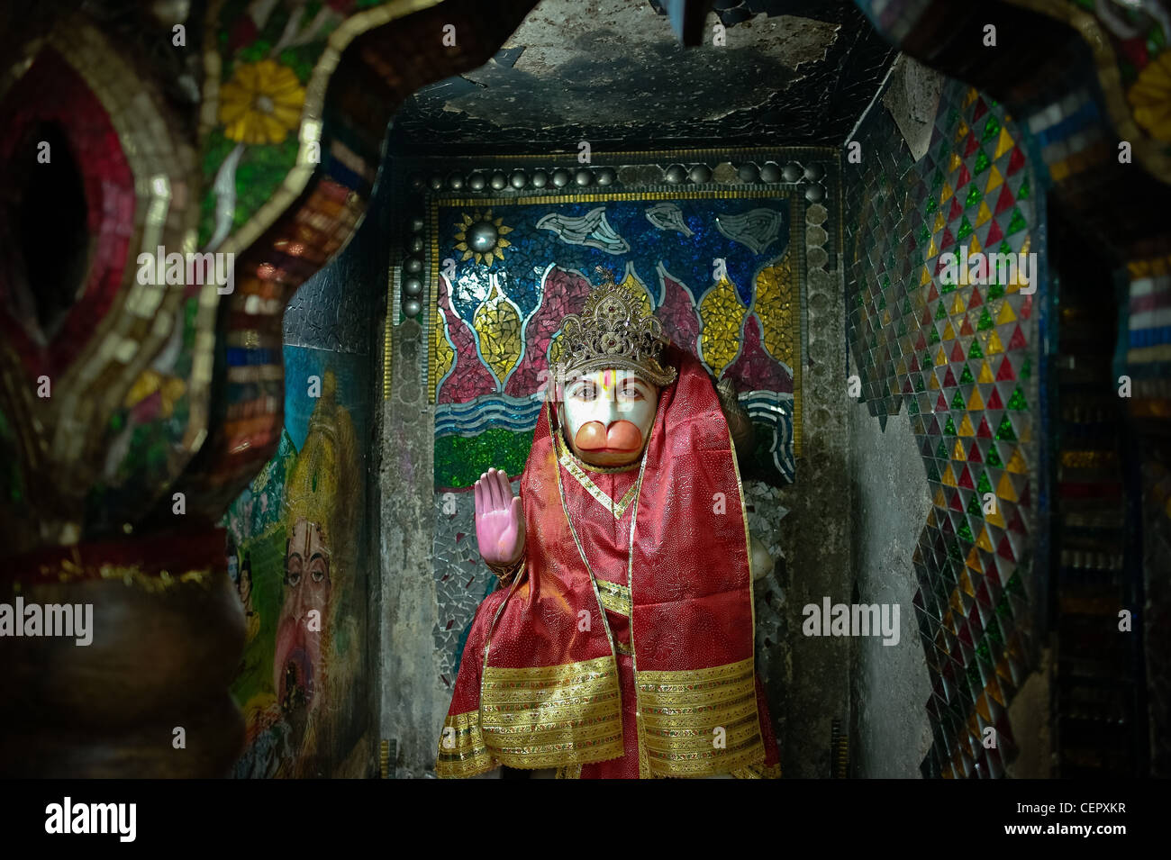 New Delhi, Hanuman Temple in Delhi, the Monkey God. Statue du Divin ...