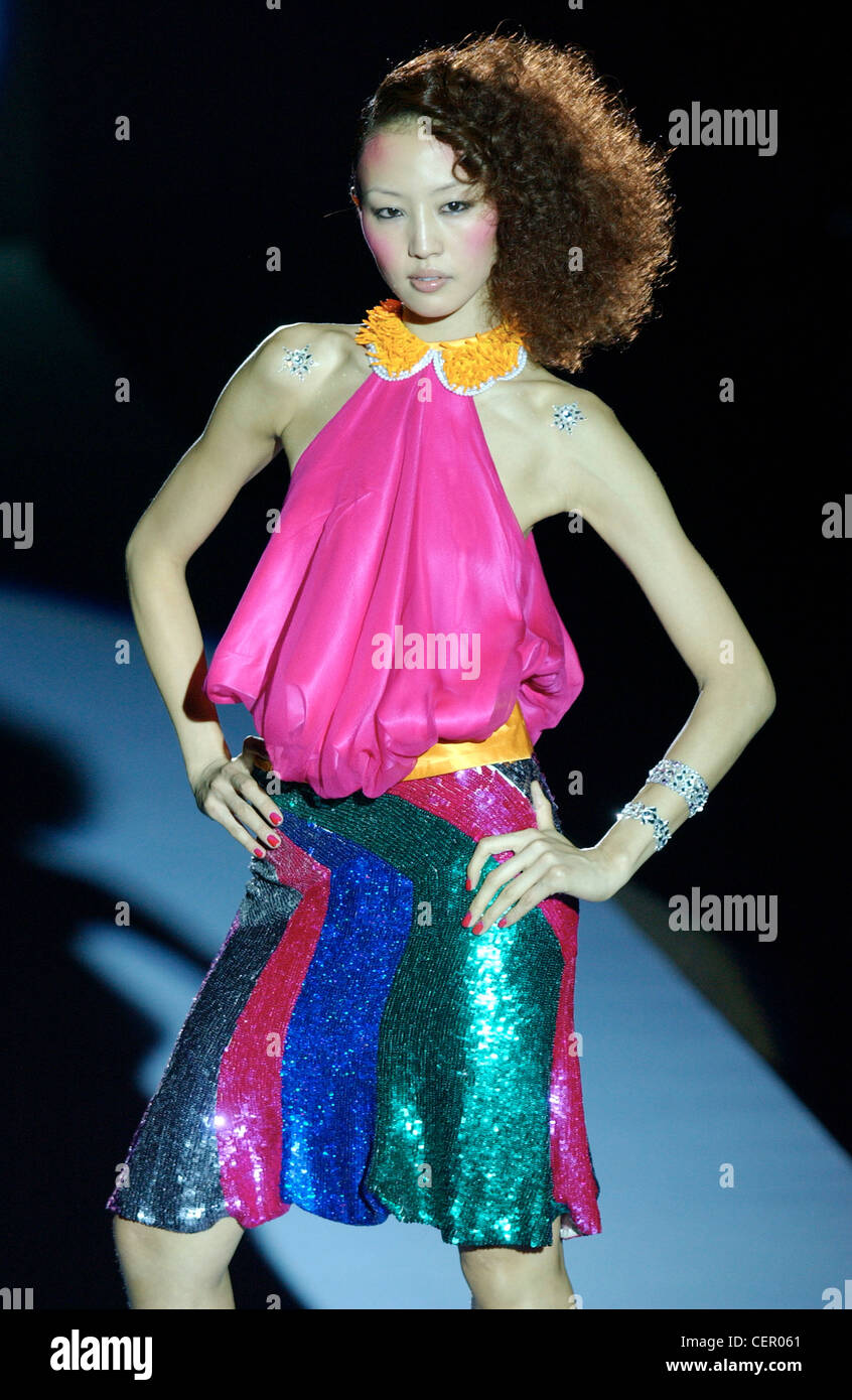 J Maskrey London Fashion Ready to Wear Spring Summer Model curly ...