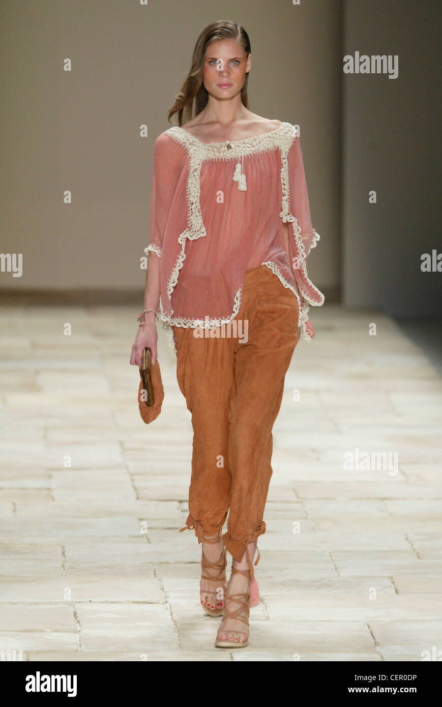 Givenchy Paris Ready to Wear Spring Summer Model long brunette hair and ...