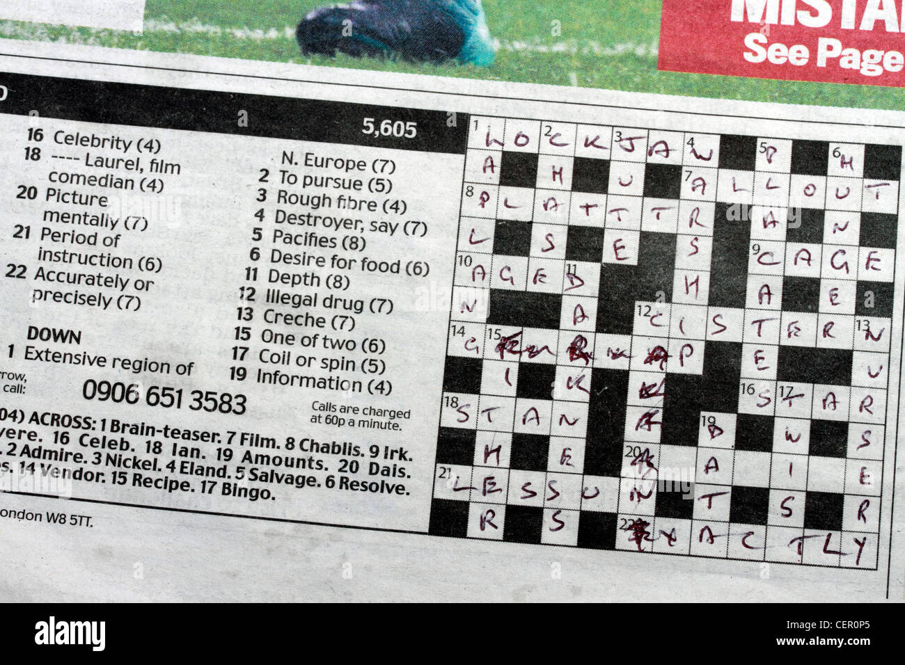 Completed Crossword Puzzle Hi res Stock Photography And Images Alamy Completed Crossword Puzzle Hi res Stock Photography And Images Alamy