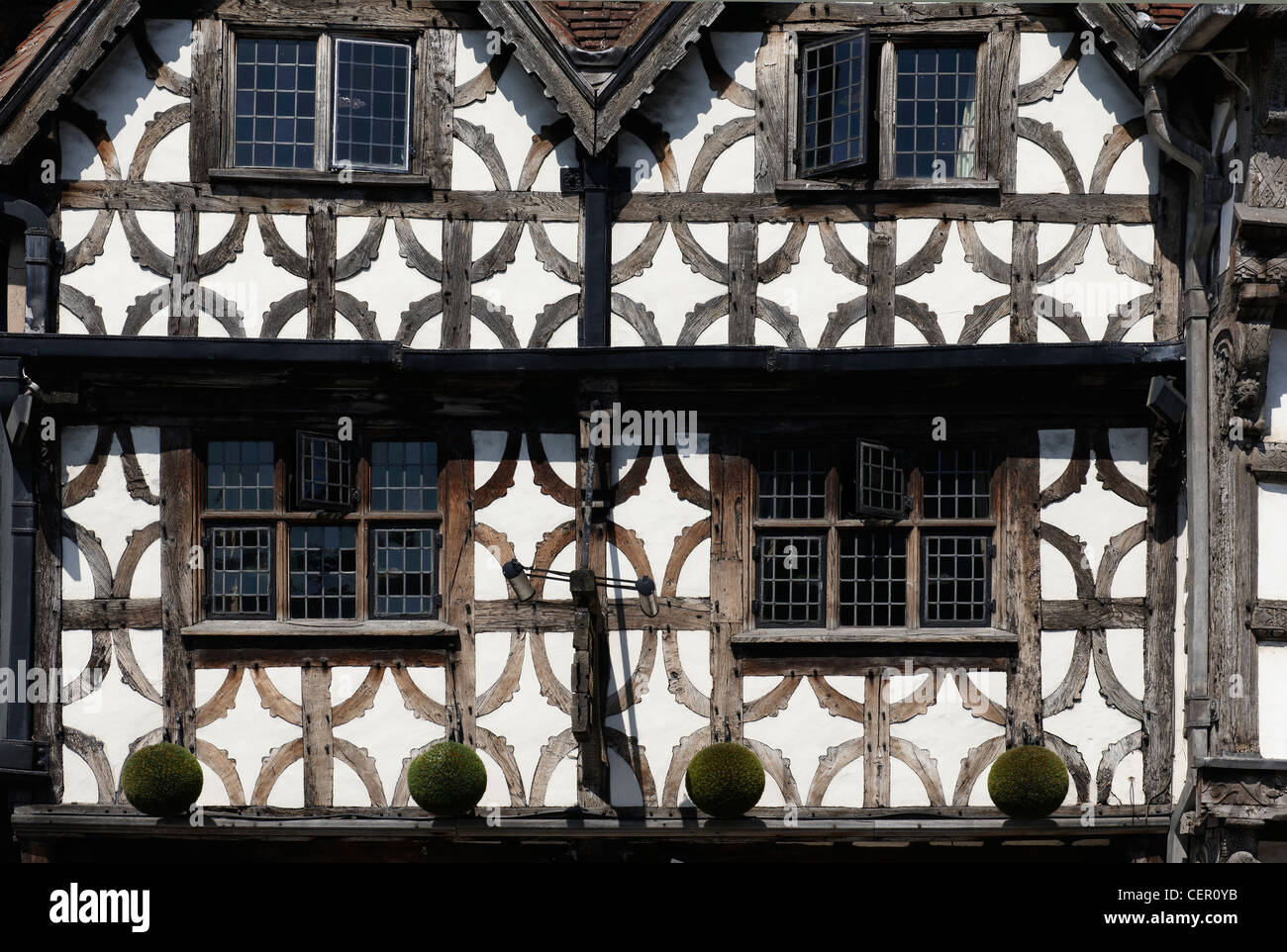 The windows of the first and second floors of the Garrick Inn, a ...