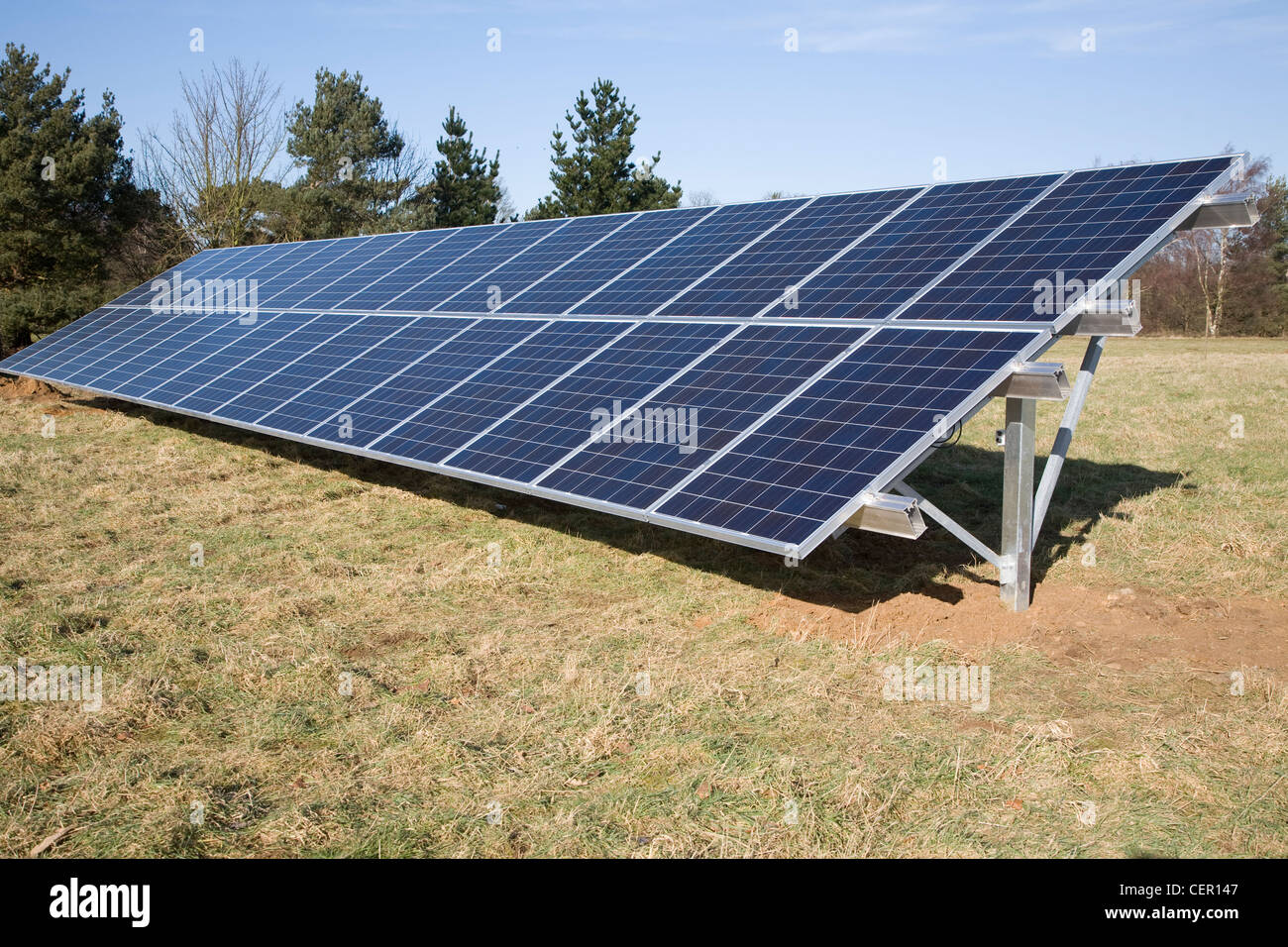 Construction new photovoltaic solar energy array system, Suffolk ...