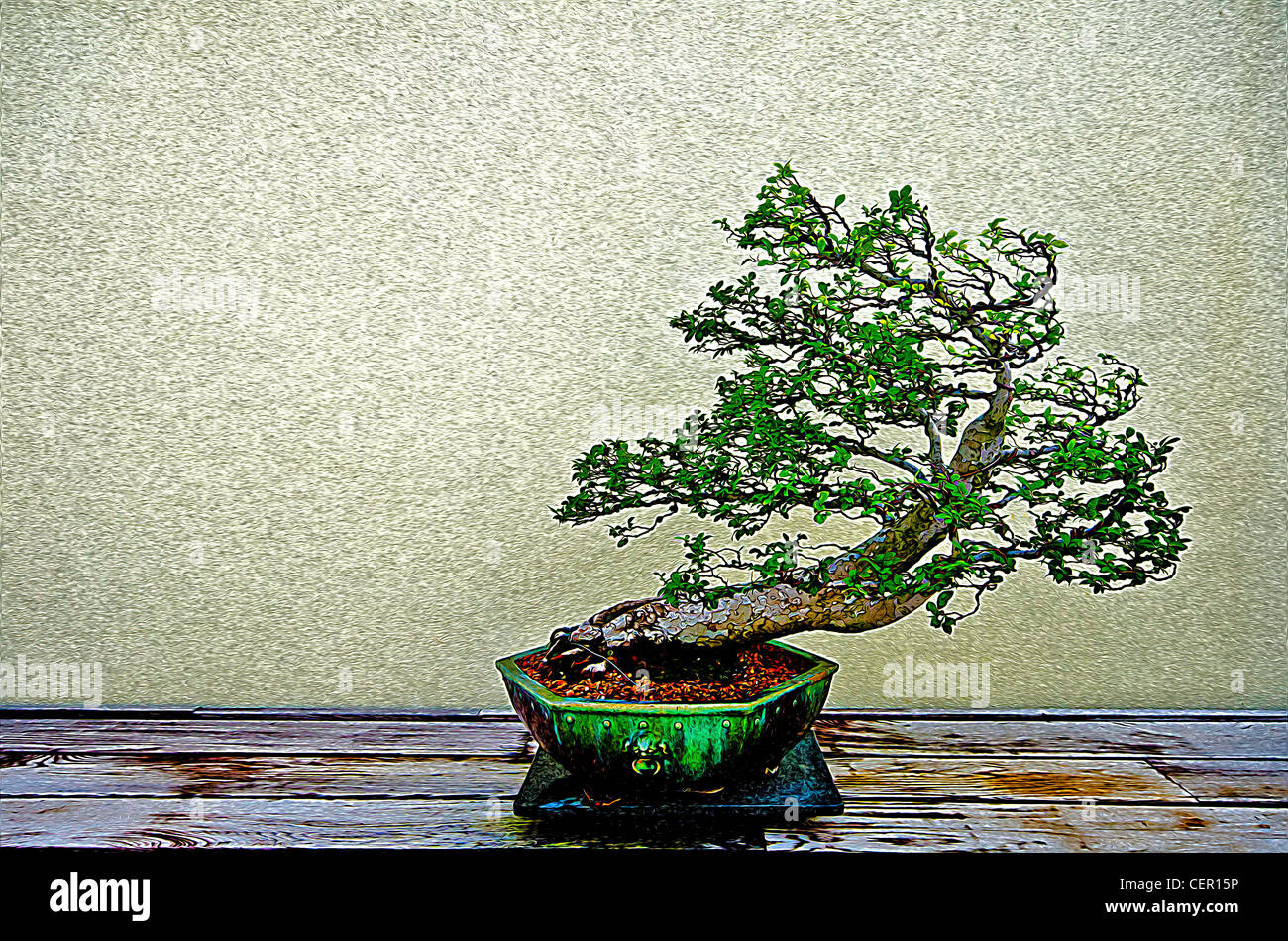 Japanese bonsai painting hi-res stock photography and images - Alamy