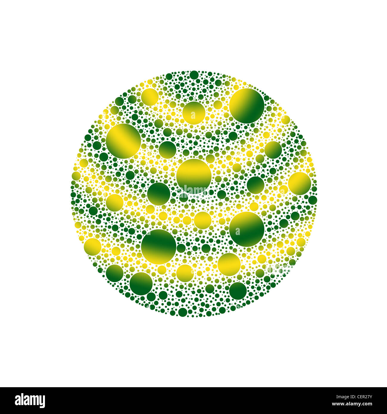 Colorful big dot with different size polka dots Stock Photo - Alamy