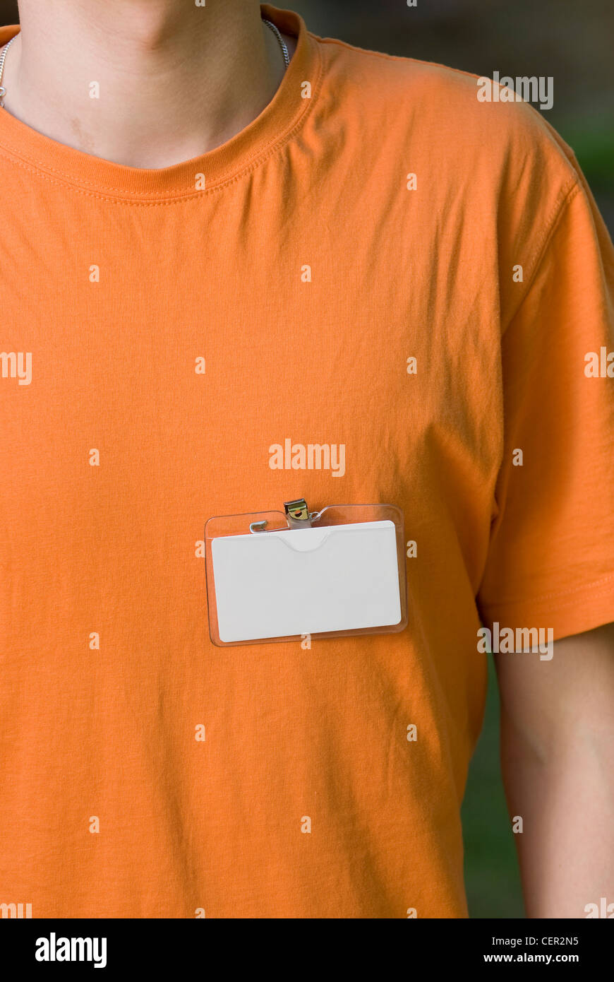 Person wearing a badge hi-res stock photography and images - Alamy