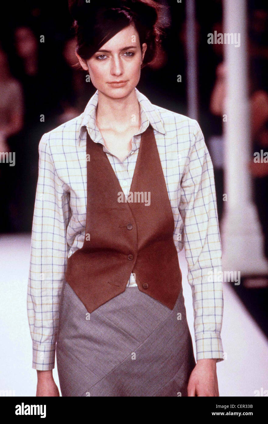 Joe Casely Hayford London Ready to Wear Autumn Winter Model long auburn ...