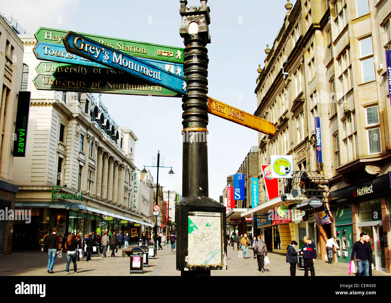Newcastle street signs hi-res stock photography and images - Alamy
