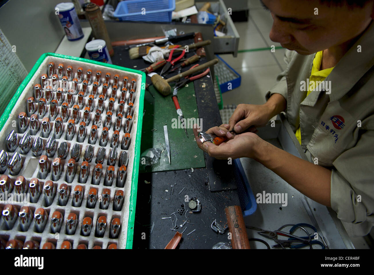 A cigarette lighters factory in Wenzhou, Zhejiang province, China. 09 ...