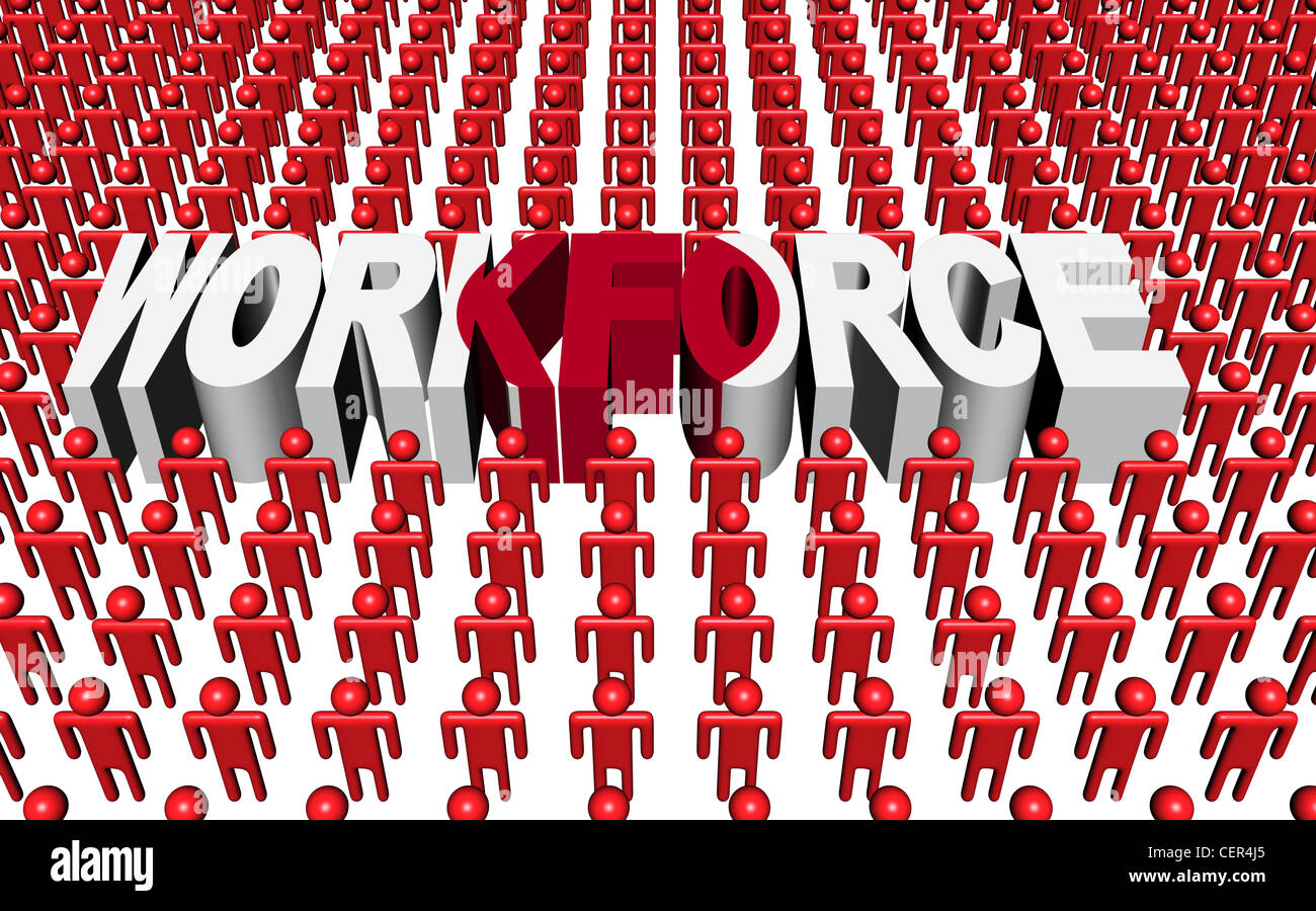 Japanese workforce with flag text illustration Stock Photo - Alamy