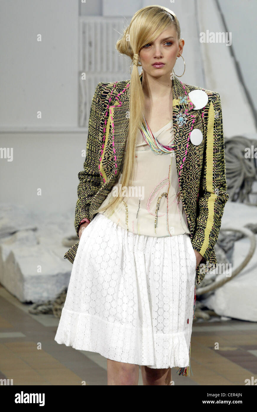 Lacroix Paris Ready to Wear Spring Summer Model long straight blonde ...