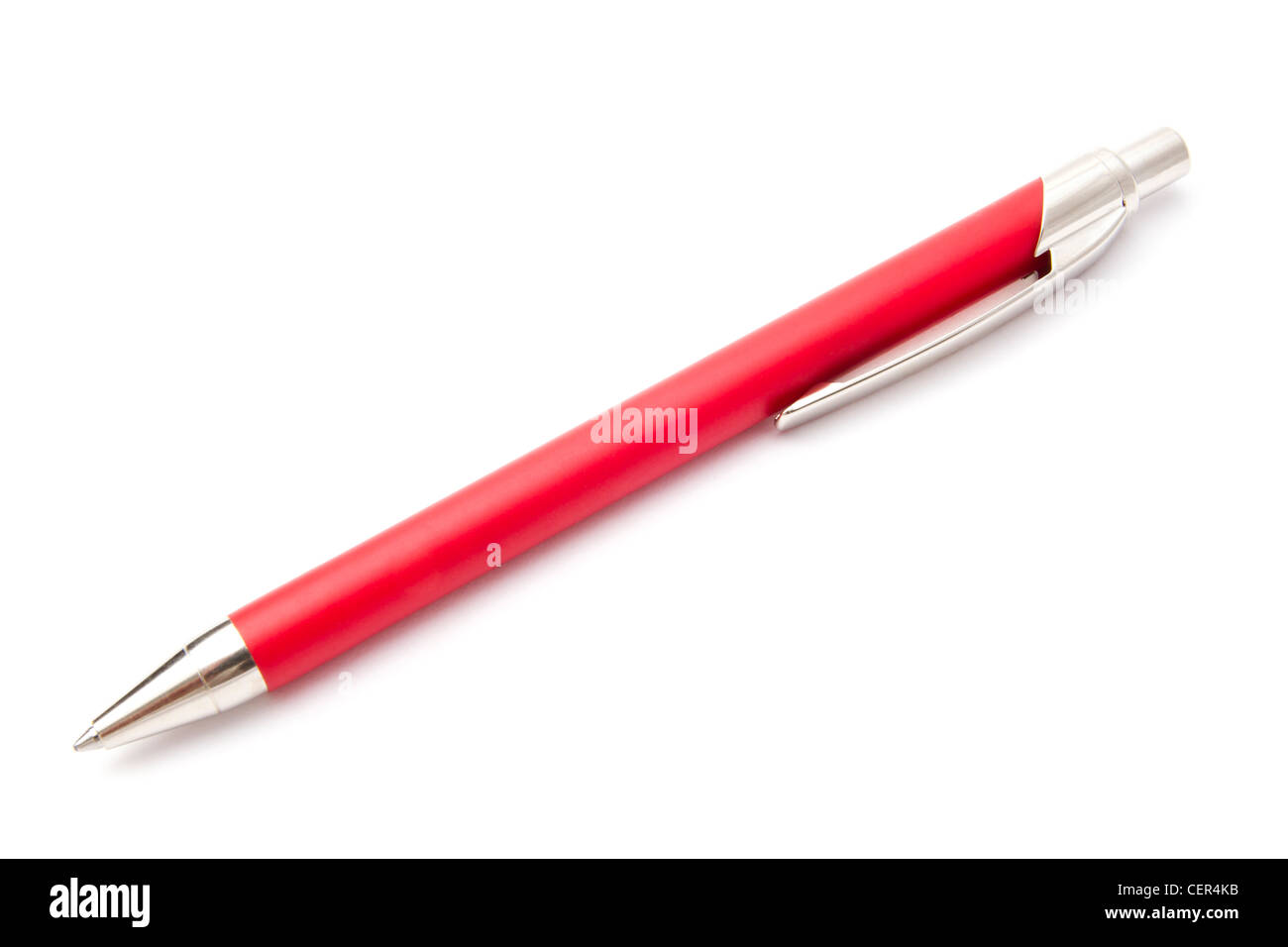 Red pen isolated on white background Stock Photo - Alamy