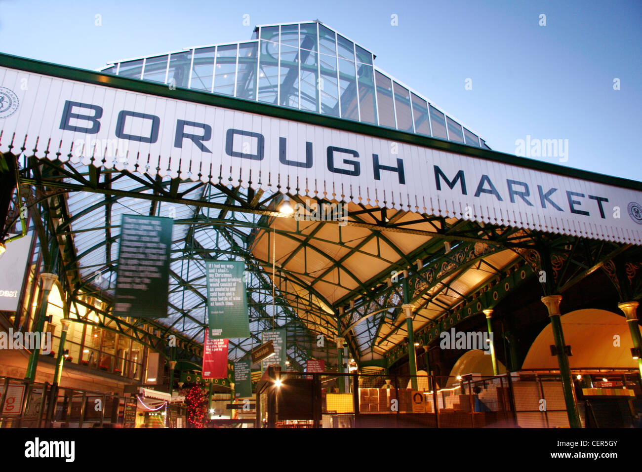 An exterior view of Borough Market Stock Photo - Alamy