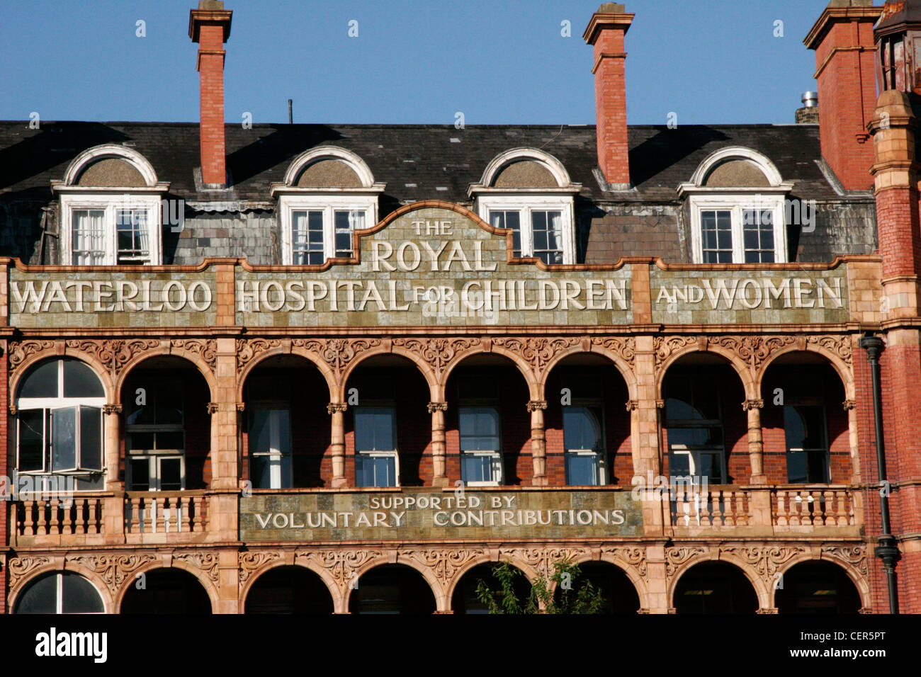 The front of the Royal Waterloo Hospital for Children in London Stock ...