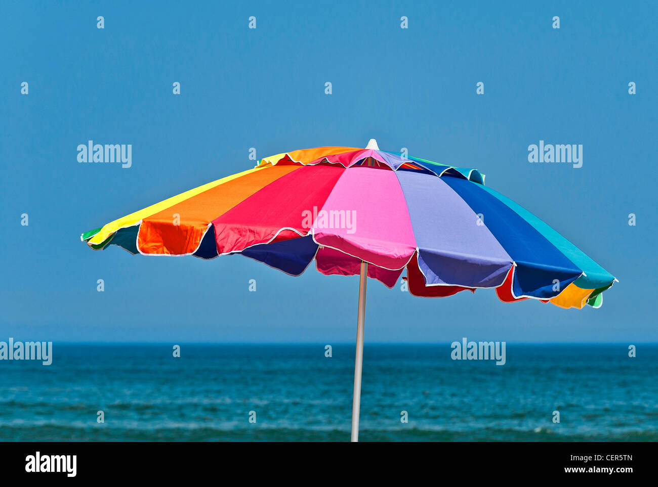 Colorful beach umbrella Stock Photo - Alamy