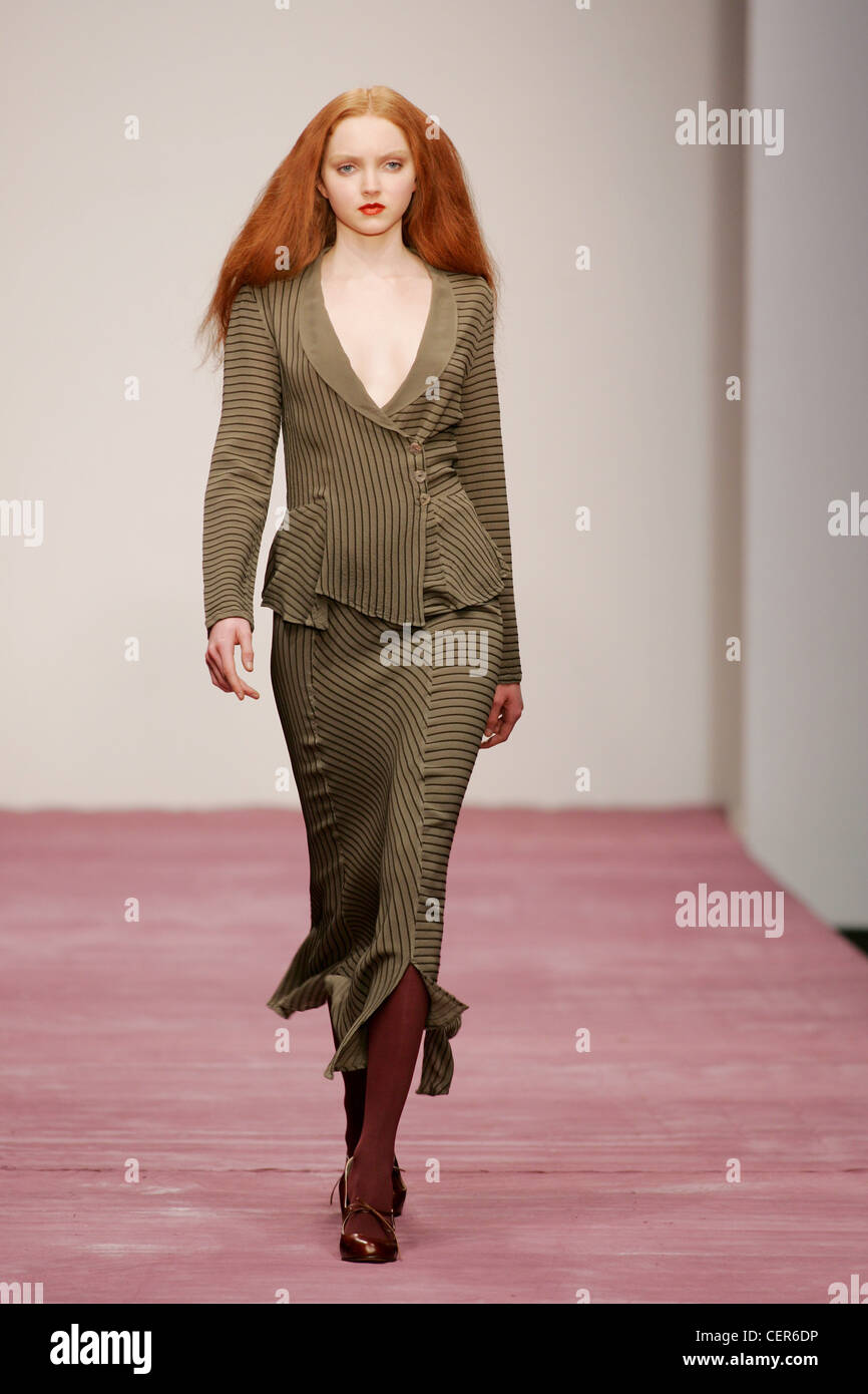 Ghost London Ready to Wear Autumn Winter British model Lily Cole with ...