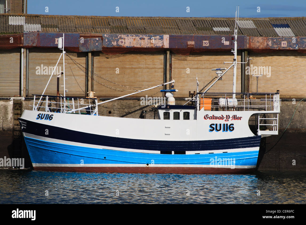 fishing boat lying in peterhead harbour Stock Photo - Alamy