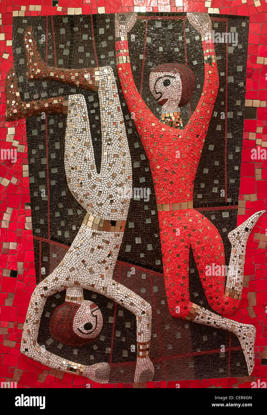Mosaic of trapeze artists Stock Photo - Alamy