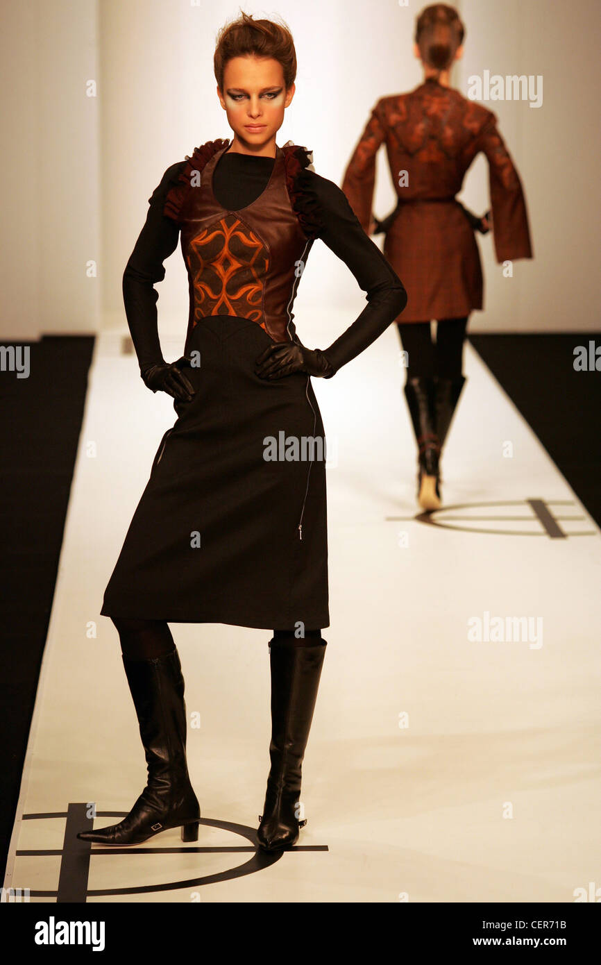 Tristan Webber London Ready to Wear Autumn Winter Brown leather ...