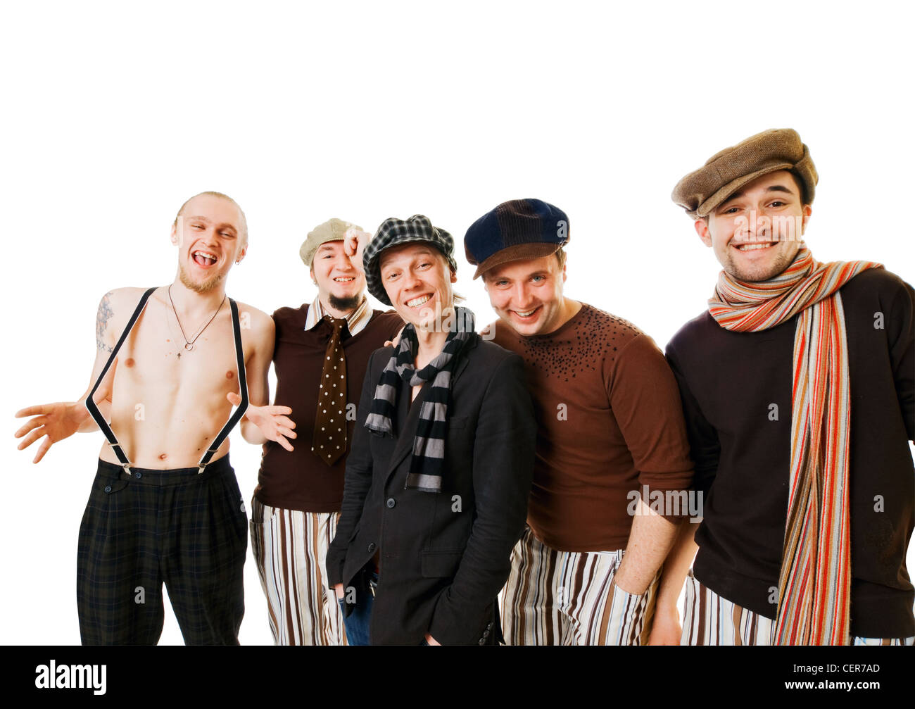 music group isolated on white Stock Photo - Alamy