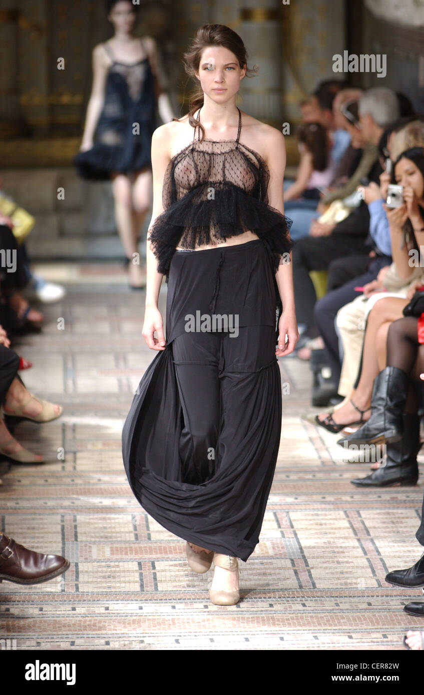 Ann Valerie Hash, Paris, Haute Couture A W Black spotted lace ...